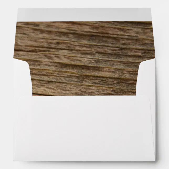Rustic Brown Country Barn Wood Envelope | Zazzle