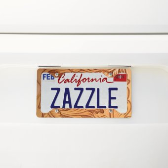Rustic brown cowboy fashion western leather license plate frame | Zazzle