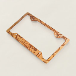 Rustic brown cowboy fashion western leather license plate frame | Zazzle