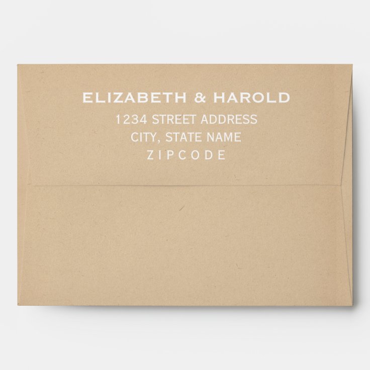 Rustic Brown Kraft Texture Mailing Envelope | Zazzle
