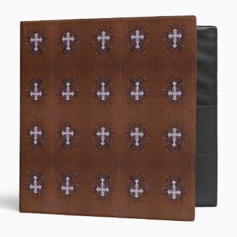 rustic brown leather western country cross binder | Zazzle