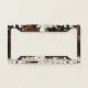 Rustic Brown Patchwork Cowhide License Plate Frame | Zazzle
