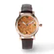 Rustic brown western country tooled leather watch | Zazzle