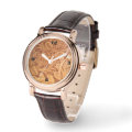 Rustic brown western country tooled leather watch | Zazzle