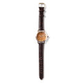 Rustic brown western country tooled leather watch | Zazzle
