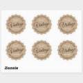 Rustic brown white vintage label retro typography | Zazzle
