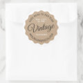 Rustic brown white vintage label retro typography | Zazzle