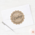 Rustic brown white vintage label retro typography | Zazzle