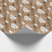 Rustic Brown Wood Wedding Designs Wrapping Paper | Zazzle