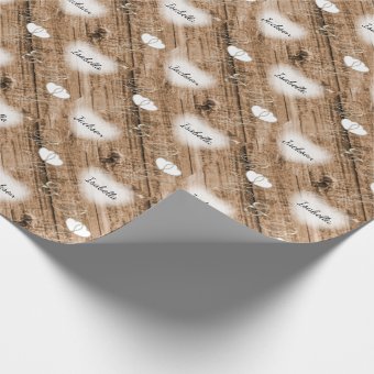 Rustic Brown Wood Wedding Designs Wrapping Paper | Zazzle