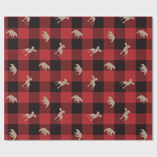 Rustic Buffalo Plaid Lumberjack Birthday Theme Wrapping Paper | Zazzle