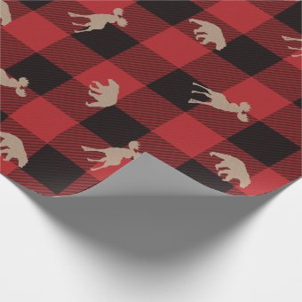 Rustic Buffalo Plaid Lumberjack Birthday Theme Wrapping Paper | Zazzle