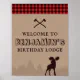 Rustic Buffalo Plaid Lumberjack Birthday Welcome Poster | Zazzle