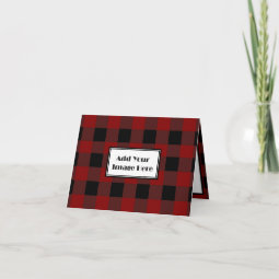 Rustic Buffalo Plaid Pattern Custom Image Card | Zazzle