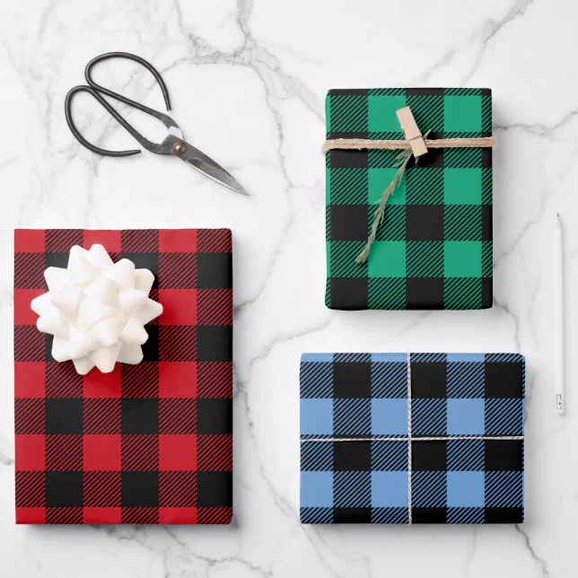 Rustic Buffalo Plaid Pattern Wrapping Paper Sheets | Zazzle