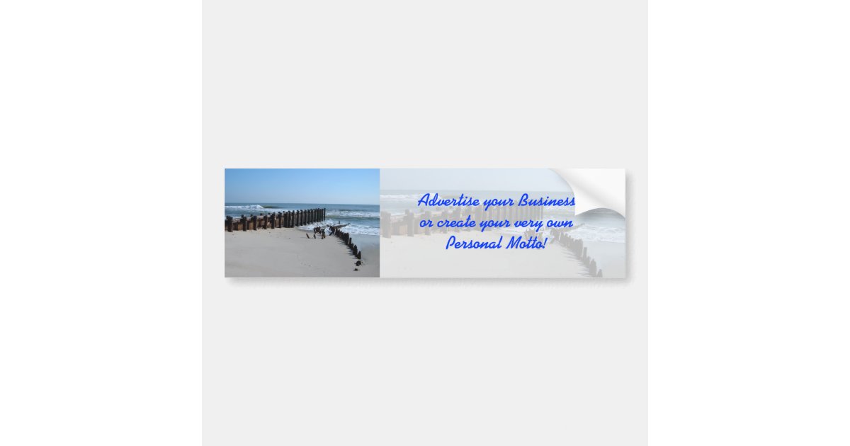 Rustic Bulkhead on Beach Bumper Sticker | Zazzle