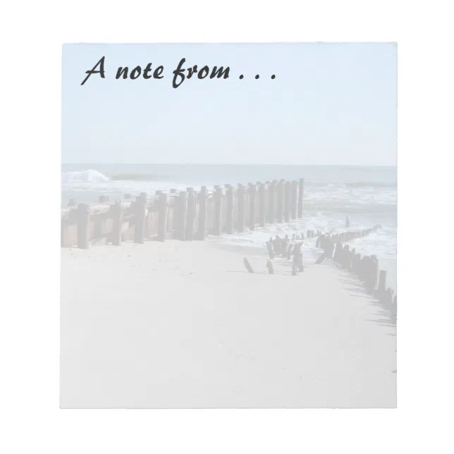Rustic Bulkhead on Beach Notepad | Zazzle