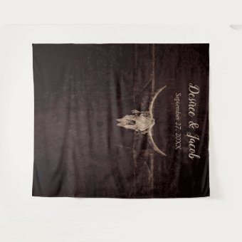 Rustic Bull Skull Country Western Texture Backdrop | Zazzle