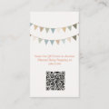 Rustic bunting baby shower QR Code Registry Card | Zazzle