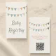 Rustic bunting baby shower QR Code Registry Card | Zazzle