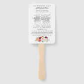 Rustic Burgundy Blush Fall Floral Wedding Ceremony Hand Fan | Zazzle