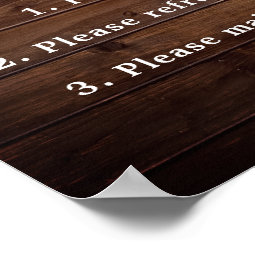 Rustic Burgundy COVID-19 Coronavirus Safety Poster | Zazzle