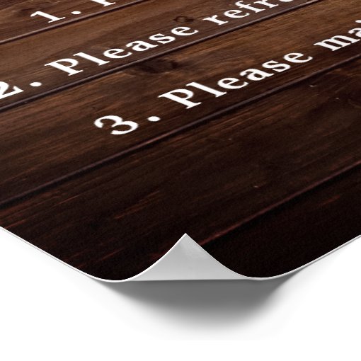 Rustic Burgundy COVID-19 Coronavirus Safety Poster | Zazzle