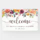 Rustic Burgundy Floral on White | Welcome Banner | Zazzle