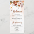 Rustic Burgundy Terracotta Floral Wedding Program | Zazzle