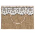 Rustic Burlap and Lace Paper Bag | Zazzle
