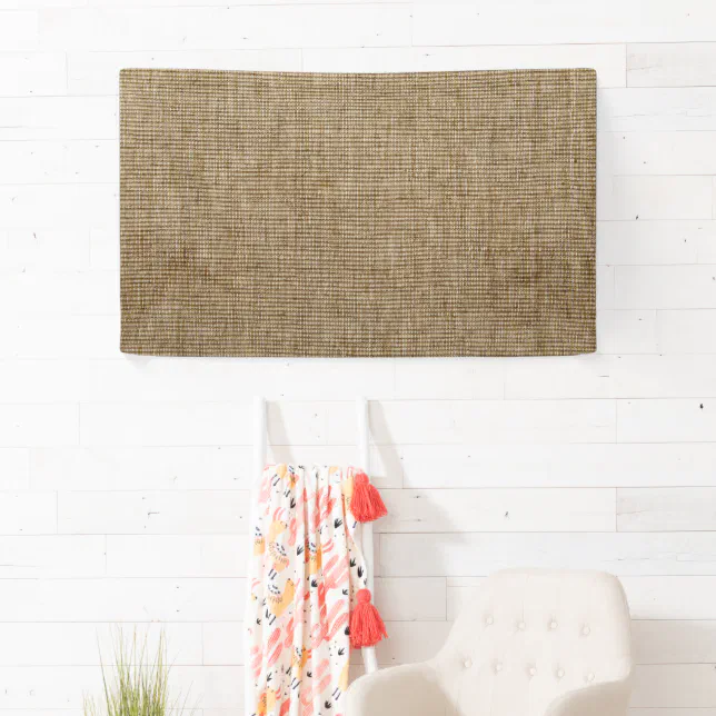 Rustic Burlap Banner – Nature-Inspired Custom | Zazzle