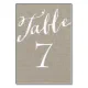 Rustic Burlap Chic Calligraphy Table Numbers | Zazzle