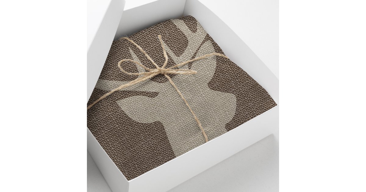 Rustic Burlap Deer Tissue Paper | Zazzle