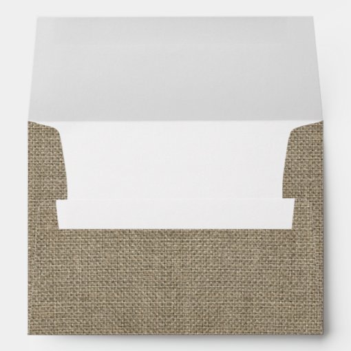 Rustic Burlap Envelope 5 x 7 | Zazzle