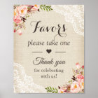 Rustic Burlap Lace Floral Wedding Welcome Sign | Zazzle.com