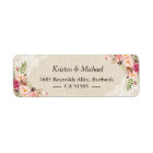 Rustic Burlap Lace Pink Floral Label | Zazzle