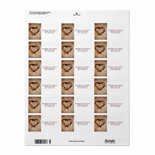 Rustic Burlap Lace Twine Heart Address Labels | Zazzle