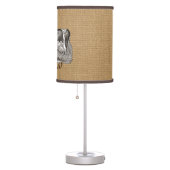 Rustic Burlap Look with Farmhouse Cow Table Lamp | Zazzle