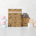 Rustic Burlap Numbers wrapping paper | Zazzle