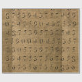 Rustic Burlap Numbers wrapping paper | Zazzle