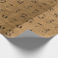 Rustic Burlap Numbers wrapping paper | Zazzle