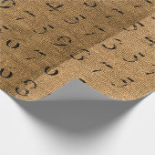 Rustic Burlap Numbers wrapping paper | Zazzle