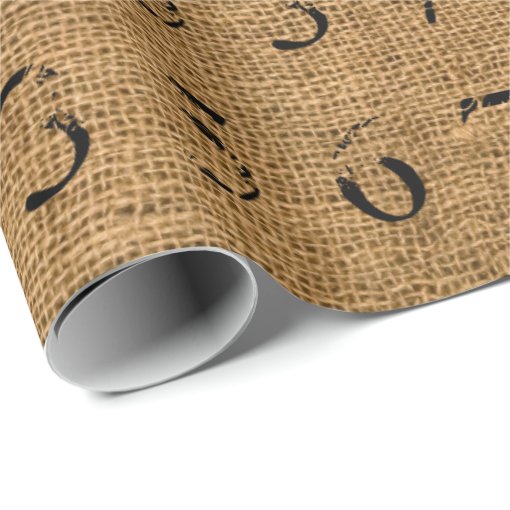 Rustic Burlap Numbers wrapping paper | Zazzle