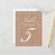 Rustic Burlap Print Wedding Table Number Cards | Zazzle