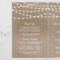 Rustic Burlap String Lights Wedding Program Brochure | Zazzle