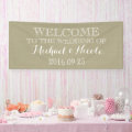 Rustic Burlap Wedding Welcome Sign Custom | Zazzle
