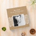 Rustic Burlap with Lace and Wedding Photo Binder | Zazzle