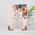 Rustic Burnt Orange and Blue Wedding Save the Date Invitation | Zazzle