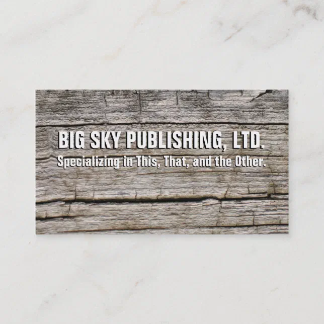 Rustic Business Card | Zazzle