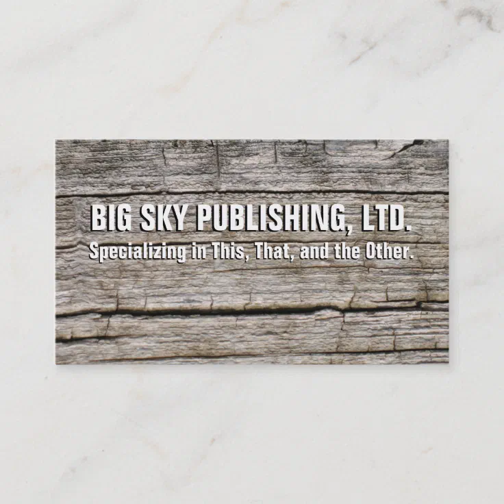 Rustic Business Card | Zazzle